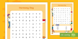 Year 5 Harmony Day Word Search (teacher made) - Twinkl