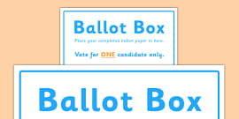 3D Ballot Box Template - 3d, ballot, box, template, craft, model