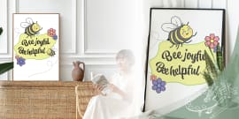 Bee-Themed Inspirational Posters Pack | Twinkl Art Gallery