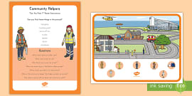 Jobs in the Community Matching Activity Mat (teacher made)