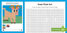 Horse Pixel Art Template | Colour Matching | Twinkl | KS1