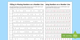 Missing Numbers | Number Line to 20 Worksheet (teacher made)