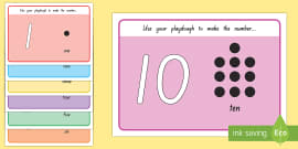 Rocket Playdough Mats 0 10 (teacher made) - Twinkl