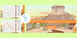 Ancient Greece Word Search (teacher made)