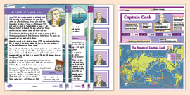 Captain James Cook Handwriting Practice Worksheets