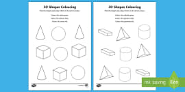 3D Shapes - 3D Shape Sorting Activity - Maths Resource