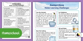 Fifth Grade Antarctica Reading Comprehension Activity