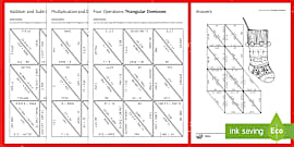 Christmas Rounding Decimals Triangular Dominoes | Beyond