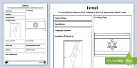 KS2 Israel Fact File - Geography (teacher made) - Twinkl