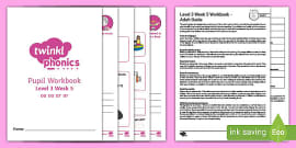 'j, v, w, x' Level 3 Week 1 Phonics Workbook - Primary Resources