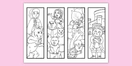 Fairy Tale-Themed Colour-In Bookmarks (Teacher-Made)