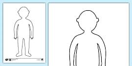 Human Body Outline Template | Primary Resource - Twinkl