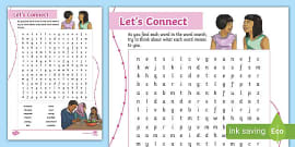 Emotional and Mental Health Word Search (Teacher-Made)