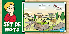 Cartes de vocabulaire : Les dinosaures