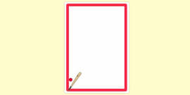 FREE! - Simple Blank Cricket Bat Page Border | Page Borders | Twinkl