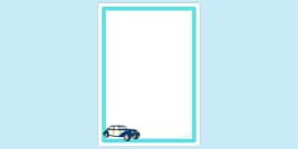 FREE! - Sports Car Page Border (teacher made) - Twinkl