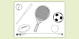 Sports Day Colouring Pages