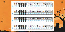 Halloween Number Line 0-10 (teacher made) - Twinkl
