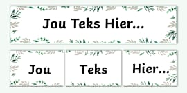 Botaniese Tema Vertoonpak