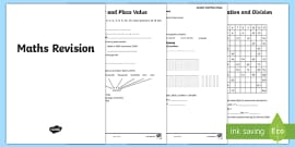 Year 4 Maths Activity Revision Booklet (teacher made)