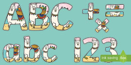 Llama Notice Board Borders (teacher made)