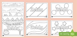Aiden Name Simple Colouring Activity Sheets (Teacher-Made)