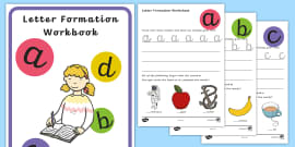 Letter Formation Workbook | Traceable Handwriting Worksheets