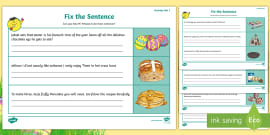 KS1 Easter Fix the Sentence Activity Mat Pack (teacher made)