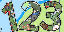 FREE! - Letters and Sounds Themed A4 Display Numbers- letters and sounds,