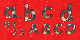 A Christmas Carol Display Lettering Numbers Symbols