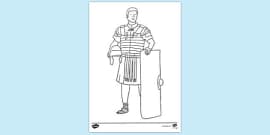 FREE! - Gladiators Fighting Colouring Sheet | Colouring Sheets