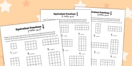 Equivalent Fraction Dice Roll Worksheet / Worksheet - Twinkl