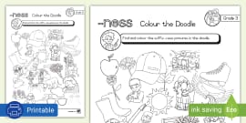 Grade 3 Phonics Colouring Page au,aw (teacher made) - Twinkl