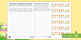 The Easter Journal: Easter Holidays Writing Worksheet