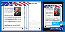 Sixth Grade Kamala Harris Reading Comprehension Activity