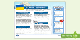 KS2 All About Ukraine PowerPoint (teacher made) - Twinkl