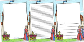 Royal Writing Paper Page Borders – Writing Resource - Twinkl
