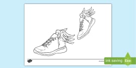 Shoe Trainer Colouring Sheet
