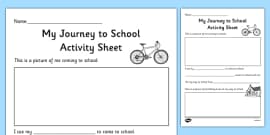 How I Get to School Activity Worksheet | Twinkl | Transport