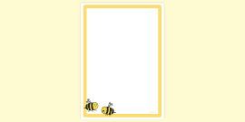 FREE! - Simple Blank Bumble Bee Border | Page Borders | Twinkl