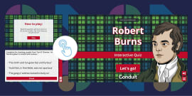 Robert Burns Word Search - Interactive Twinkl Resource