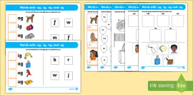 CVC Activities | -ag -ig -og And -ug Words | Phonics