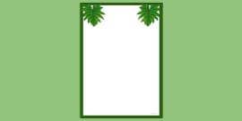 FREE! - Simple Blank Palm Leaf Page Border | Page Borders | Twinkl