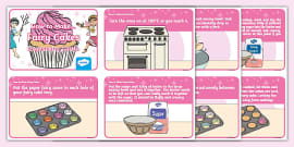 Cupcake Recipe Sequencing Activity (teacher made) - Twinkl