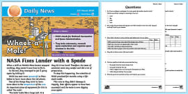 FREE! - KS2 NewsRoom Space News For Kids: NASA Trial Life on Mars