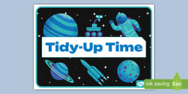 EYFS Botanical-Themed Tidy-Up Time Display Poster - Twinkl
