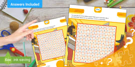 Back to School Word Search - Level 2 - Twinkl - Kids Puzzles