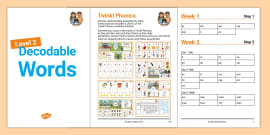 Level 2 Decodable Word Booklet (teacher made) - Twinkl