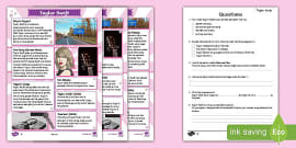 LKS2 Taylor Swift Differentiated Reading Comprehension