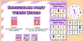 Present Tense to Past Tense Board Game